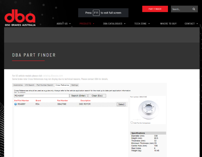 DBA launches new cross-reference function for its online catalogue